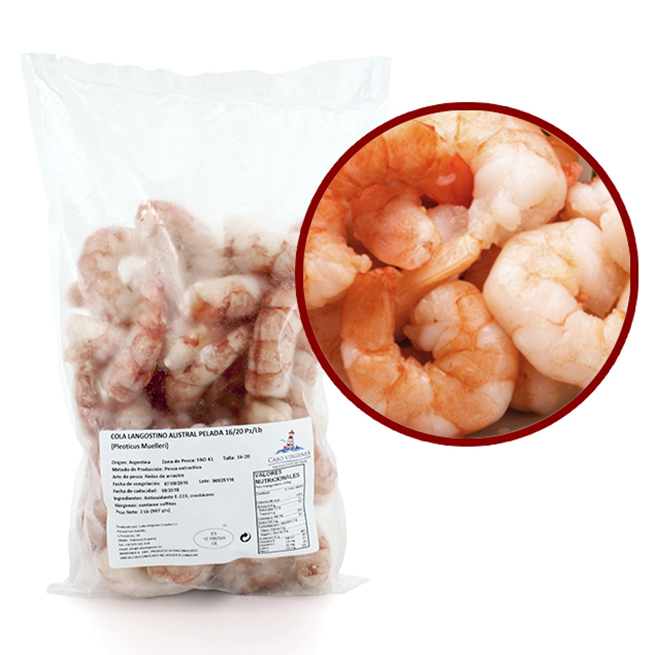 Comprar Cola gamba langostinera cruda Tail-On 1Kg - Venta de Gambas en ...